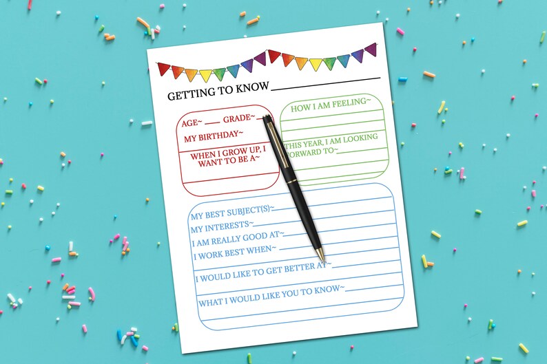 Meet the Student Survey, Back to School Classroom Forms, Teacher ...