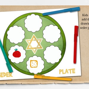 Passover Craft for Kids, DIY Seder Plate, Peach Activity for Children ...
