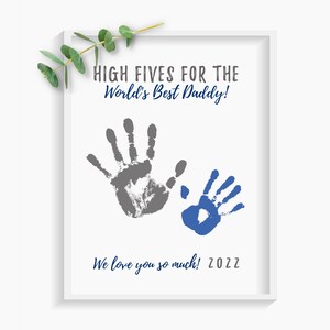 Handprint Gift for Daddy From Son and Daughter, 2023 Hand Print Art ...