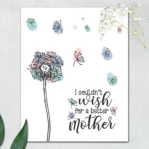 Mother's Day Dandelion Fingerprint Art, Kids DIY Handprint Craft ...