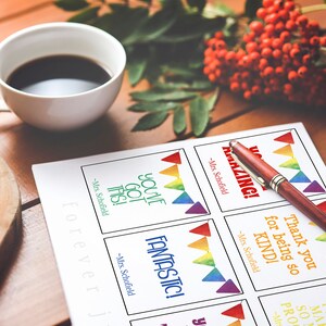 Personalized Teacher Notecards, Printable Encouragement Notes From ...