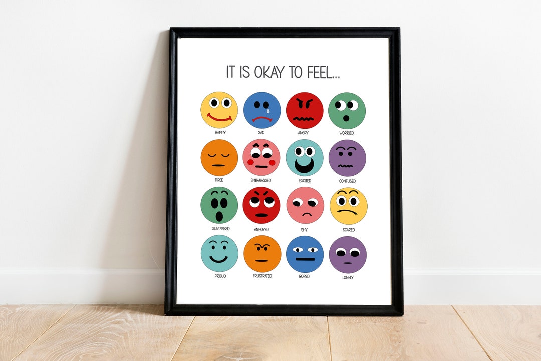 Emotions Poster, Homeschool Feelings Chart, Social Emotional Learning ...