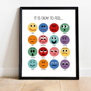 Emotions Poster, Homeschool Feelings Chart, Social Emotional Learning ...
