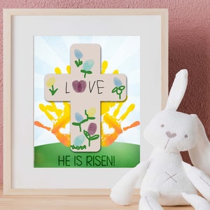 Easter Cross Craft, DIY Handprint Art, Homeschool Resource, April ...