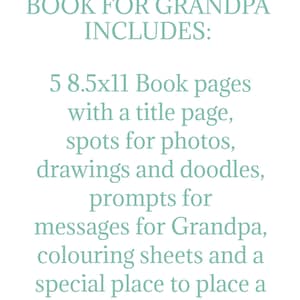 Printable All About Grandpa Book, Fathers Day Craft Idea, Personalized ...