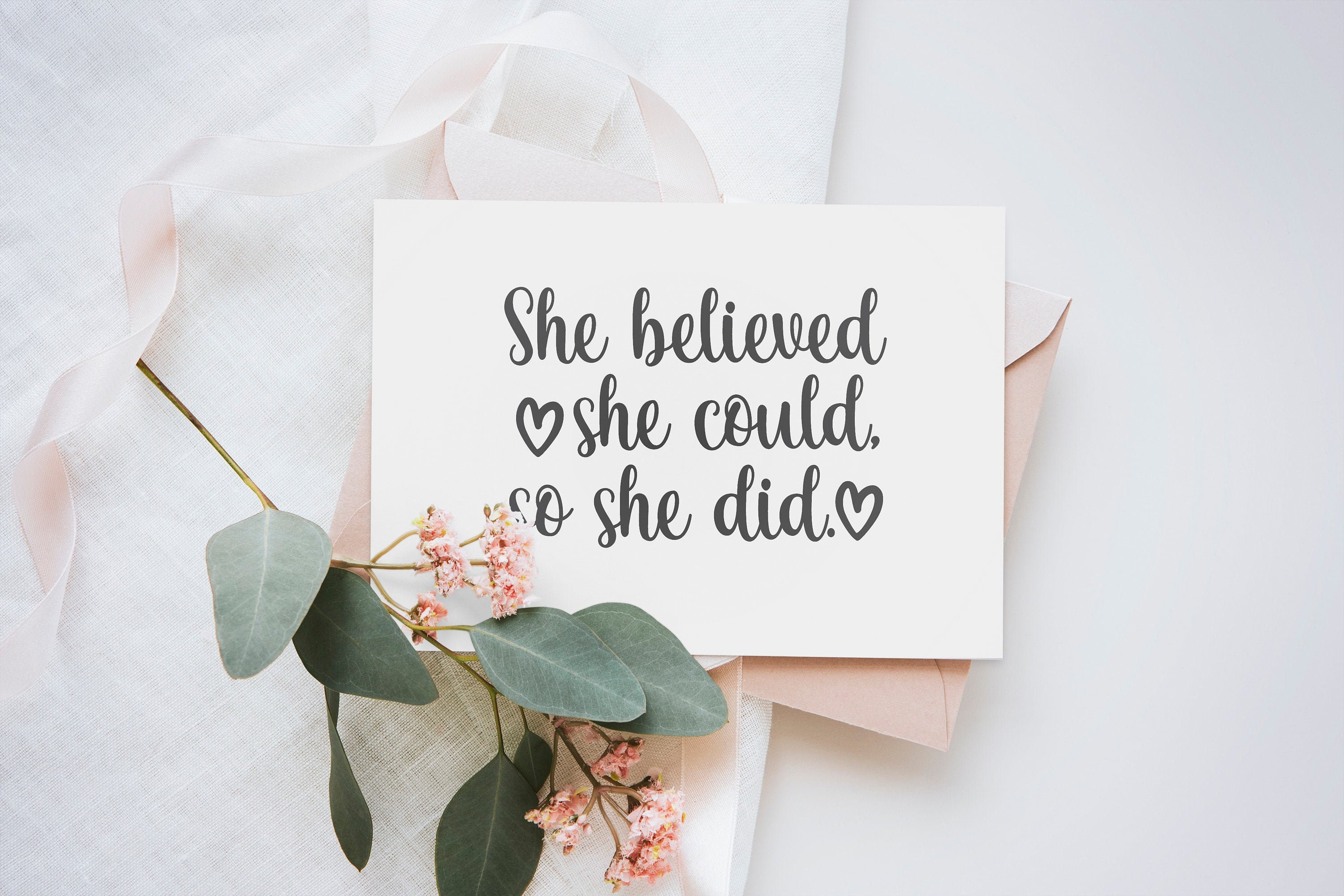 She Believed She Could so She Did Printable Graduation Card for Her ...