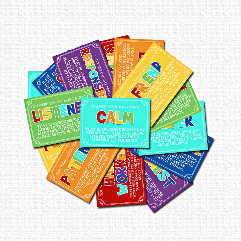 You Were Caught Cards, Student Kindness Cards From Teachers, Printable ...