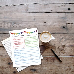 Meet the Student Survey, Back to School Classroom Forms, Teacher ...