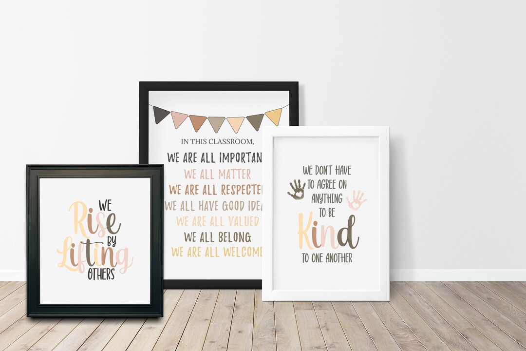 Set of 3 Inspirational Classroom Prints, Printable Wall Art for ...