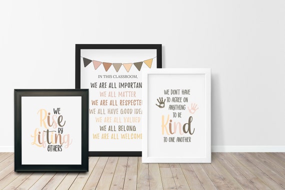 Set of 3 Inspirational Classroom Prints Printable Wall Art | Etsy