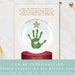 Christmas Handprint Printable, Snow Globe Craft for Kids, Personalized ...