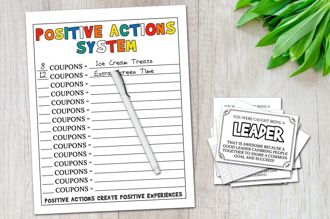 Printable Reward Coupons, Positive Reinforcement for Kids ...