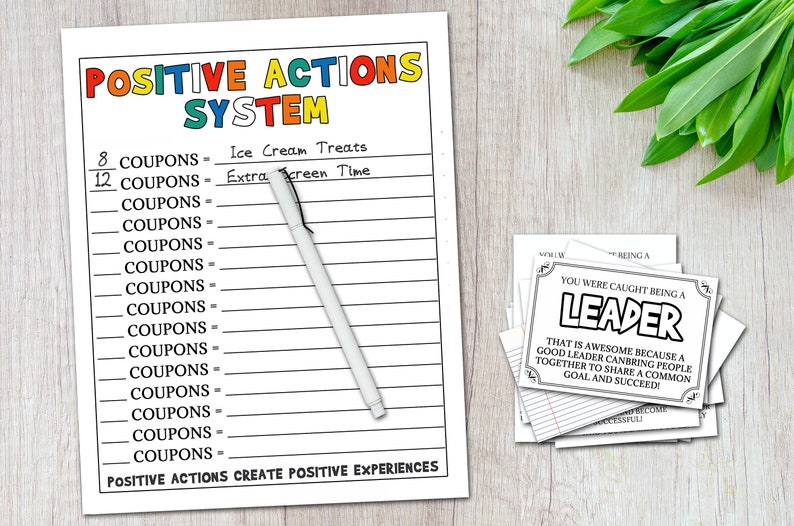 Printable Reward Coupons Positive Reinforcement for Kids | Etsy