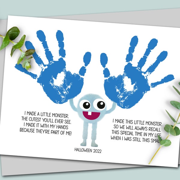 Halloween Handprint Art - Etsy