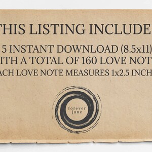 Printable Love Notes, Romantic Mini Cards for Husband, Unique Couples ...