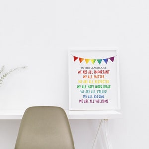 Inclusive Classroom Decor, Student Welcome Sign, Printable Wall Art for ...