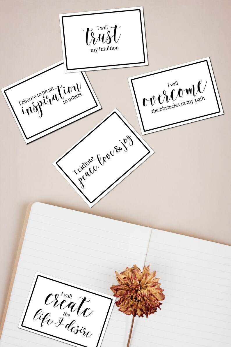 Printable Vision Board Cards Growth Mindset Meditation - Etsy Finland