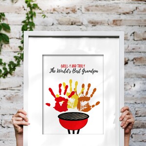 Handprint Crafts, World's Best Grandpa Gift From Grandkids, Printable ...