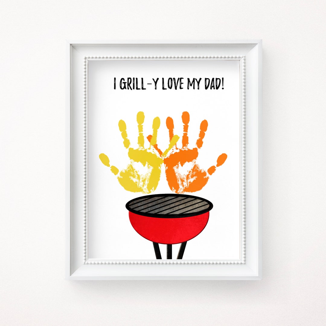 Dad Handprint Art, Printable Father's Day Card for Dad From Son ...