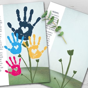 Personalized Mothers Day Gift, DIY Handprint Art Kids Craft, Printable ...