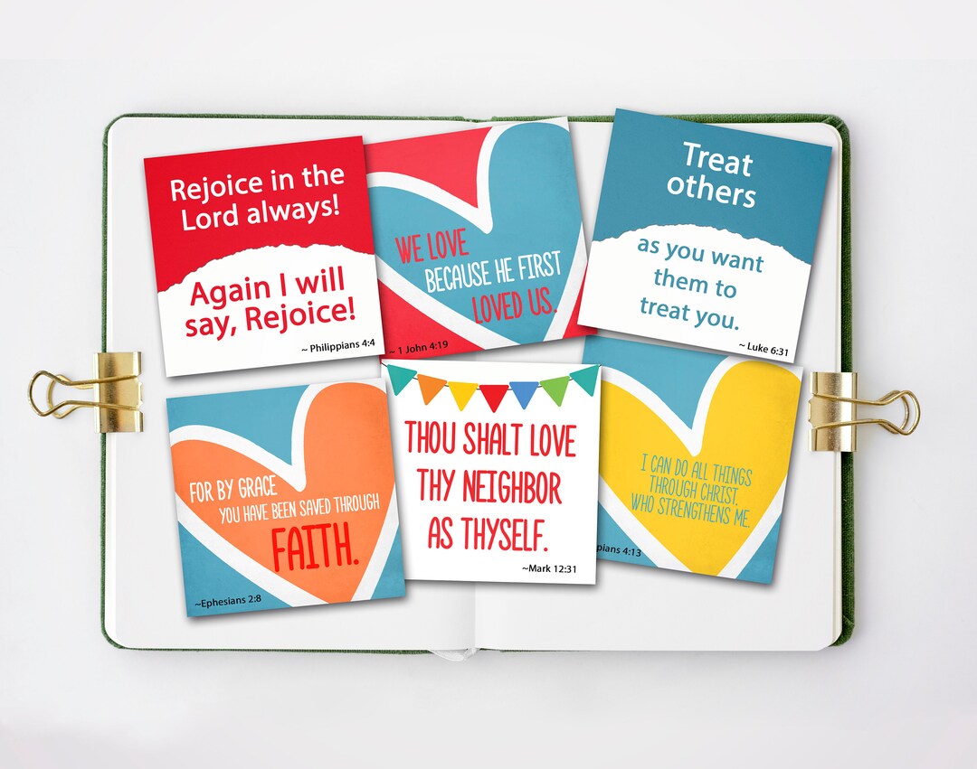 Kids Bible Verse Cards, Instant Download, Printable Scripture Cards ...
