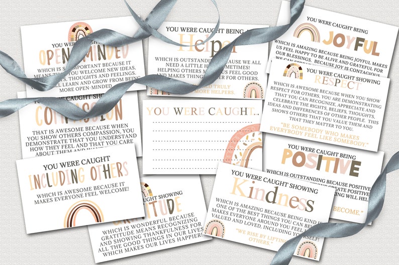 Printable Reward Cards You Were Caught Cards Good Behavior | Etsy Canada
