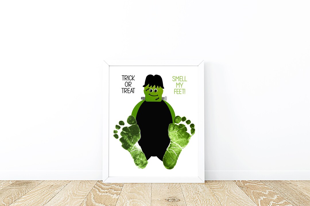Frankenstein Footprint Art: DIY Kids Trick or Treat Smell My Feet ...