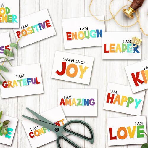Positive Affirmation Cards for Kids Printable Encouragement - Etsy