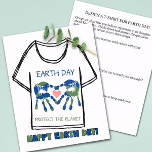 Earth Day T-shirt Design Activity, DIY Classroom Poster, School Wall ...