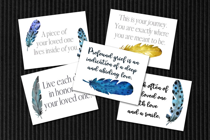 Grief and Loss Affirmation Cards Grief Therapy Cards - Etsy