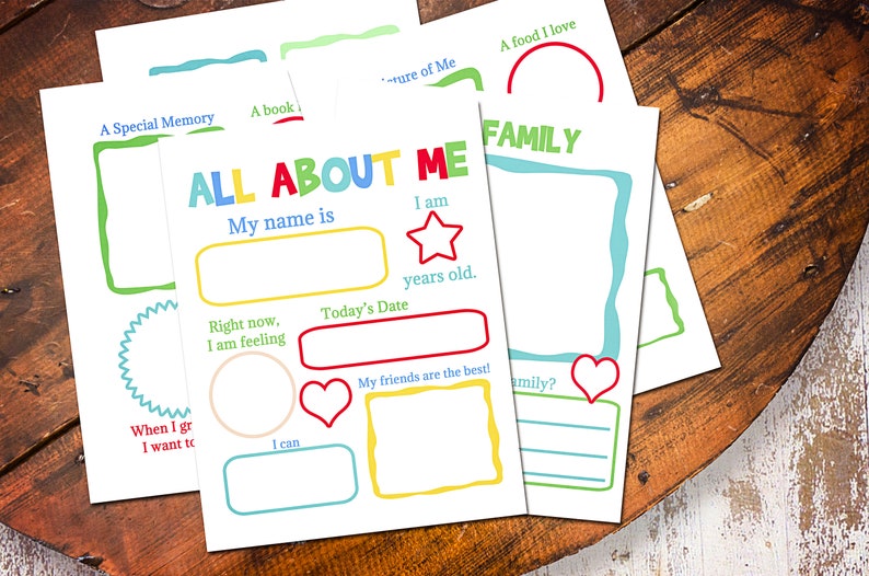 All About Me Book Kids Time Capsule Homeschool Printables | Etsy Canada