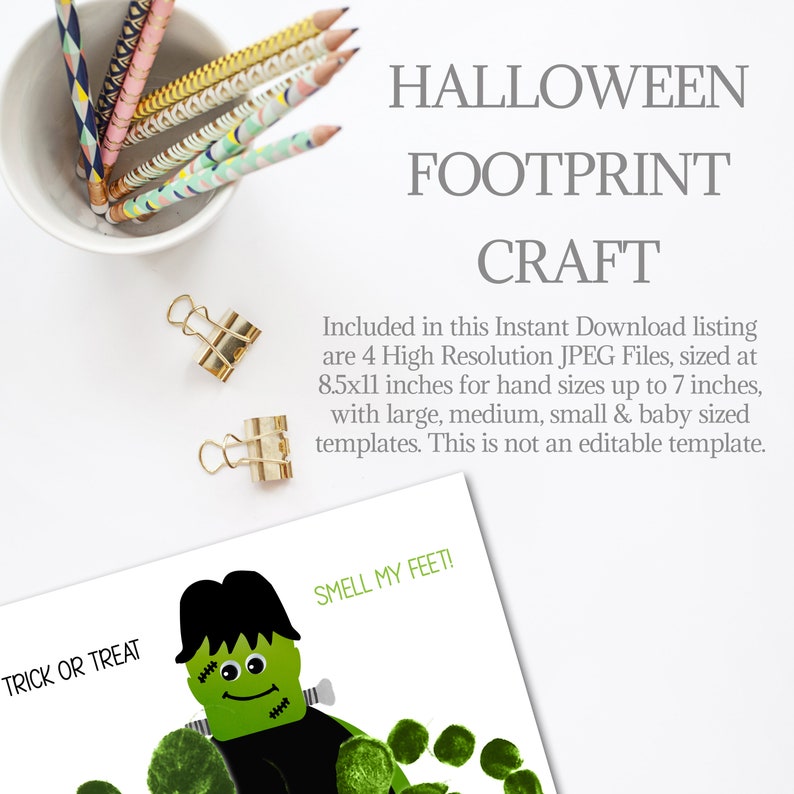 Frankenstein Footprint Art: DIY Kids Trick or Treat Smell My Feet ...