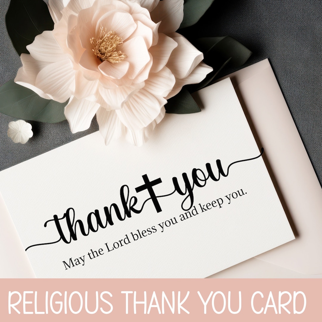 Christian Thank You Cards: Religious Scripture Sympathy Notes (digital ...