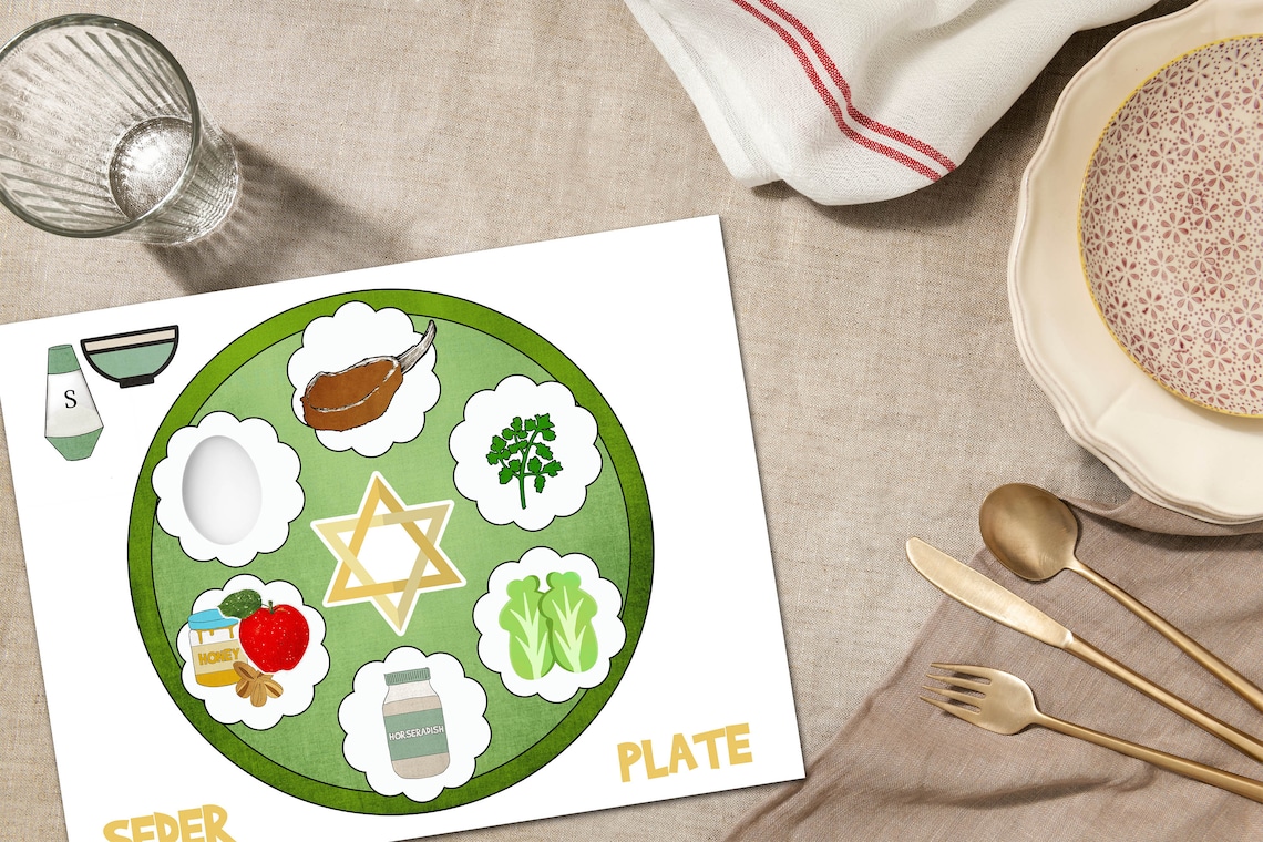 Passover Craft for Kids DIY Seder Plate Peach Activity for | Etsy