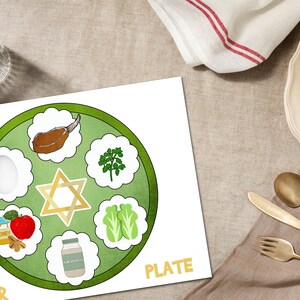 Passover Craft for Kids, DIY Seder Plate, Peach Activity for Children ...