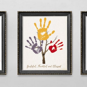 Thanksgiving Craft Bundle, Gratitude Tree Handprint Printable ...