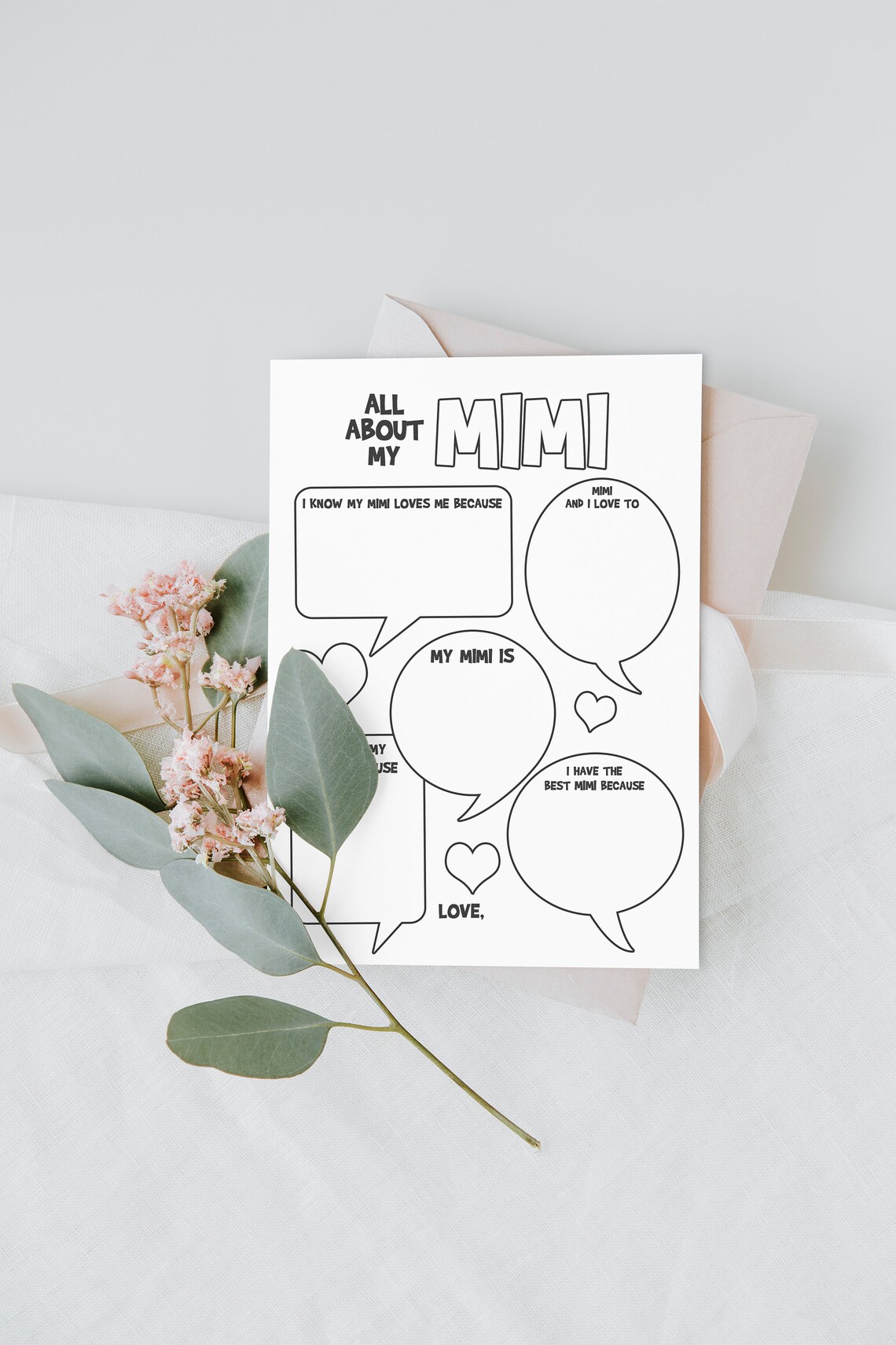 Printable Mimi Card Personalized Mothers Day Cards for Mimi - Etsy