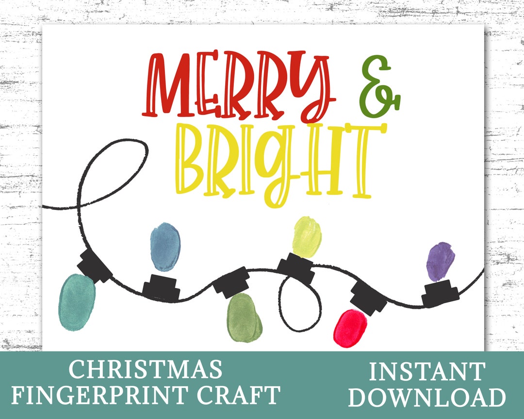 Merry & Bright Christmas Decor, DIY Xmas Kids Craft Kit, Family of 6 ...
