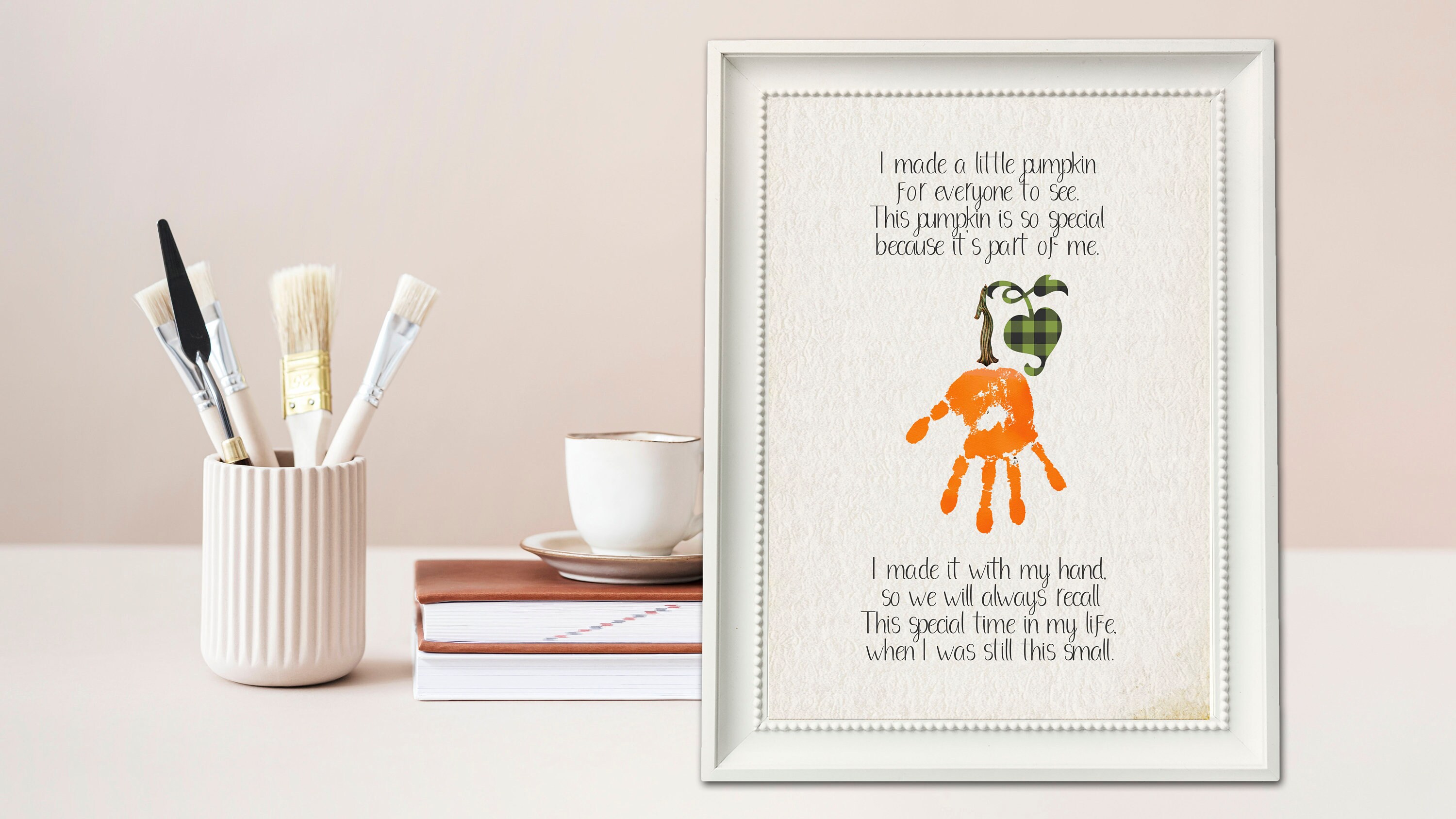 Fall Handprint Craft Pumpkin Art for Kids Thanksgiving - Etsy