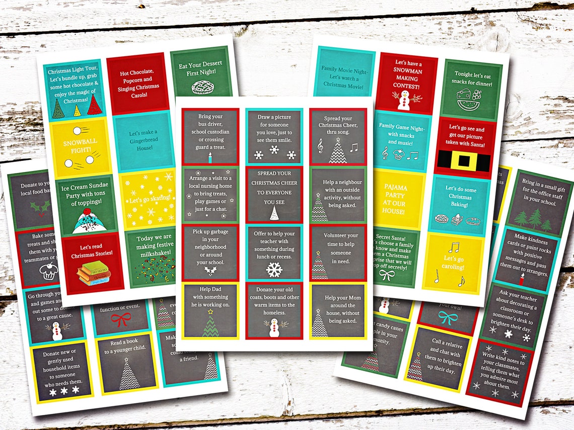 Random Acts of Kindness Cards Countdown to Christmas Small | Etsy Canada