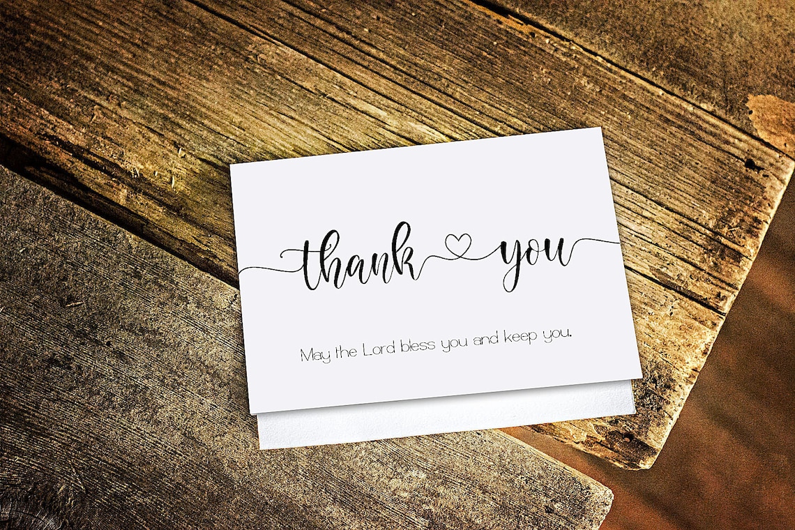 Religious Thank You Cards Printable Thank You Notes Bible | Etsy