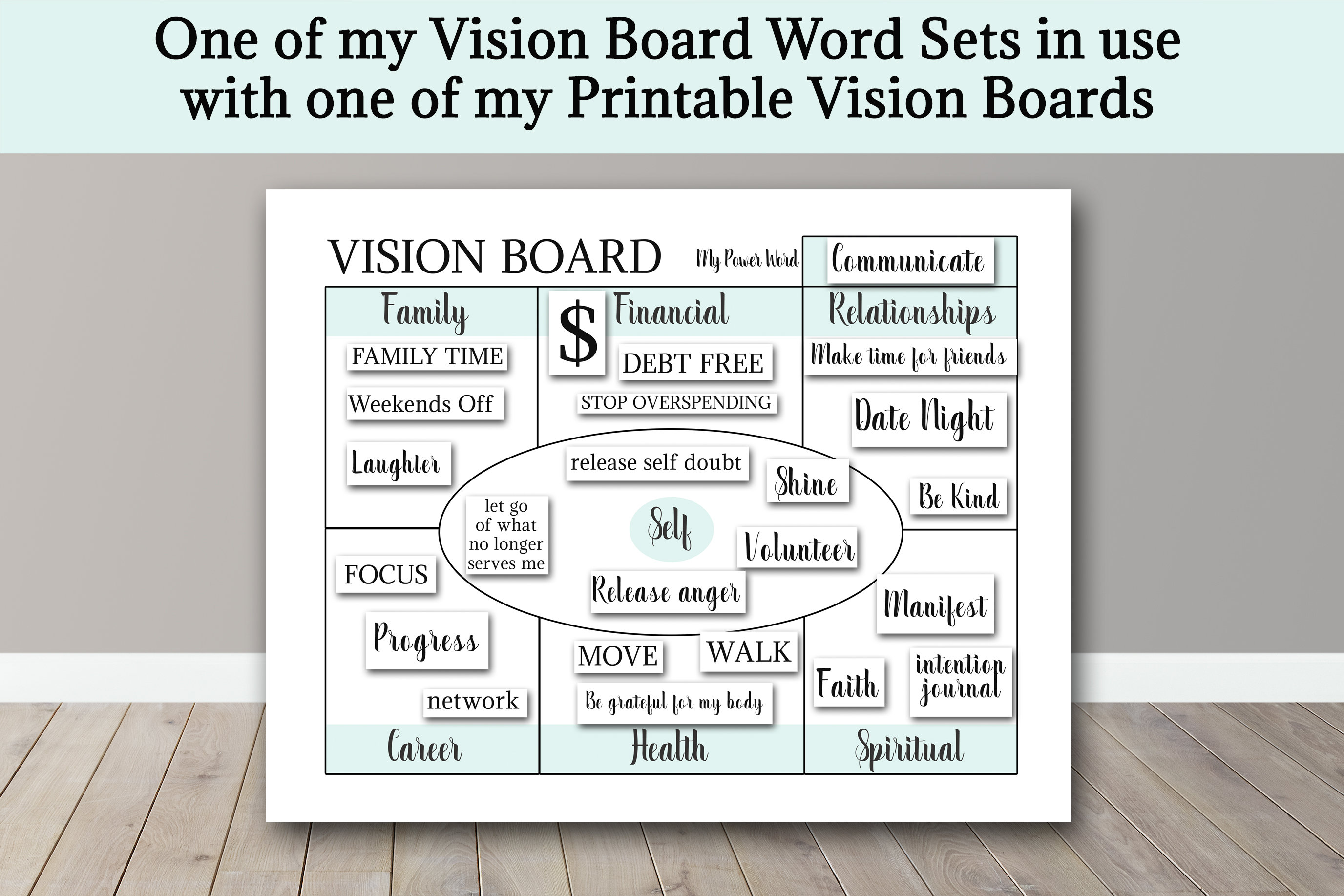 Printable Vision Board 16x20 11x14 Home Office Printables - Etsy Canada