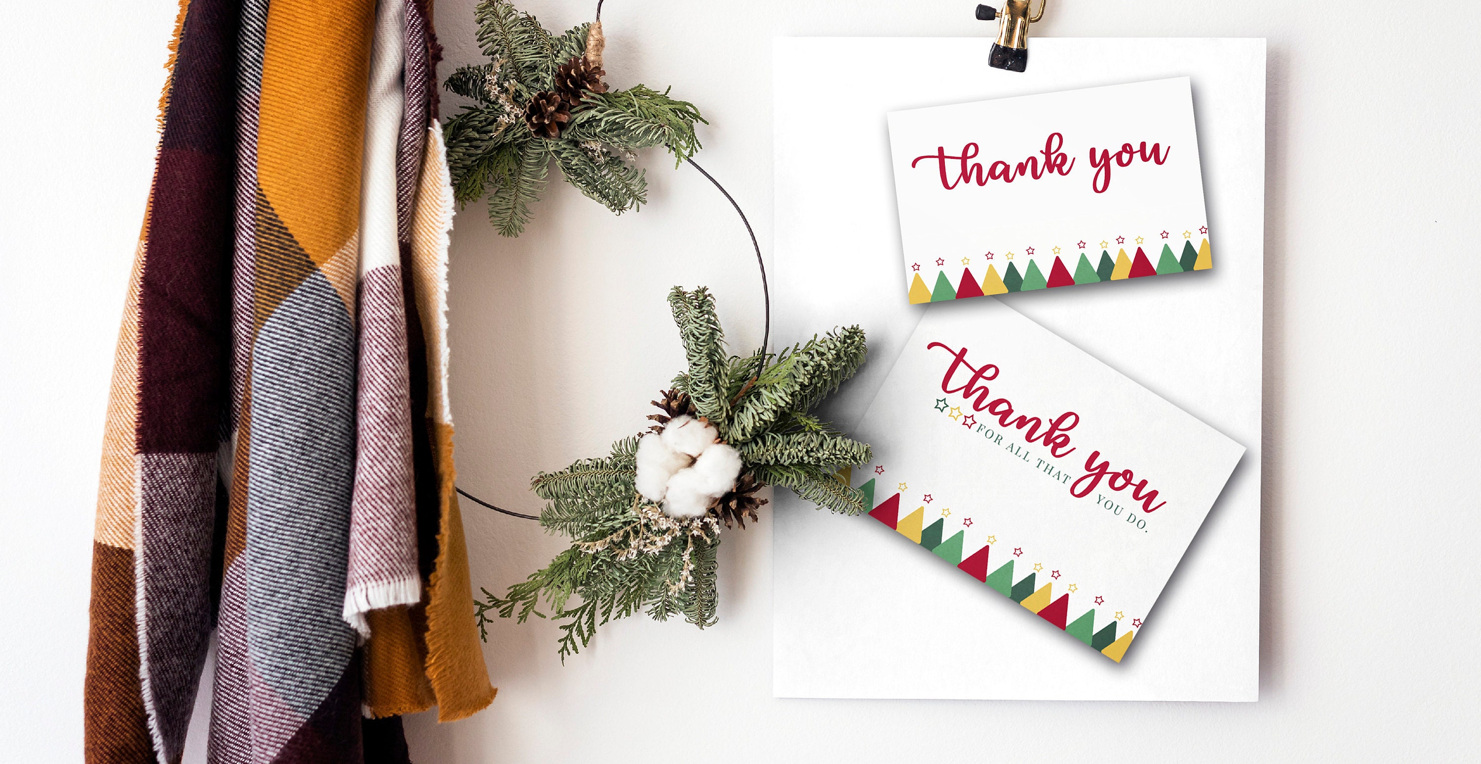 Instant Download Christmas Thank You Card for Teacher, Printable ...