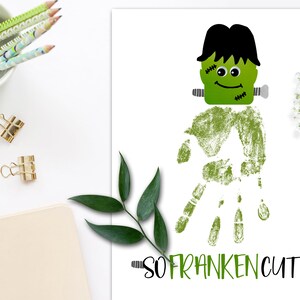 Frankenstein Handprint Art: Halloween DIY Craft (digital Download) - Etsy