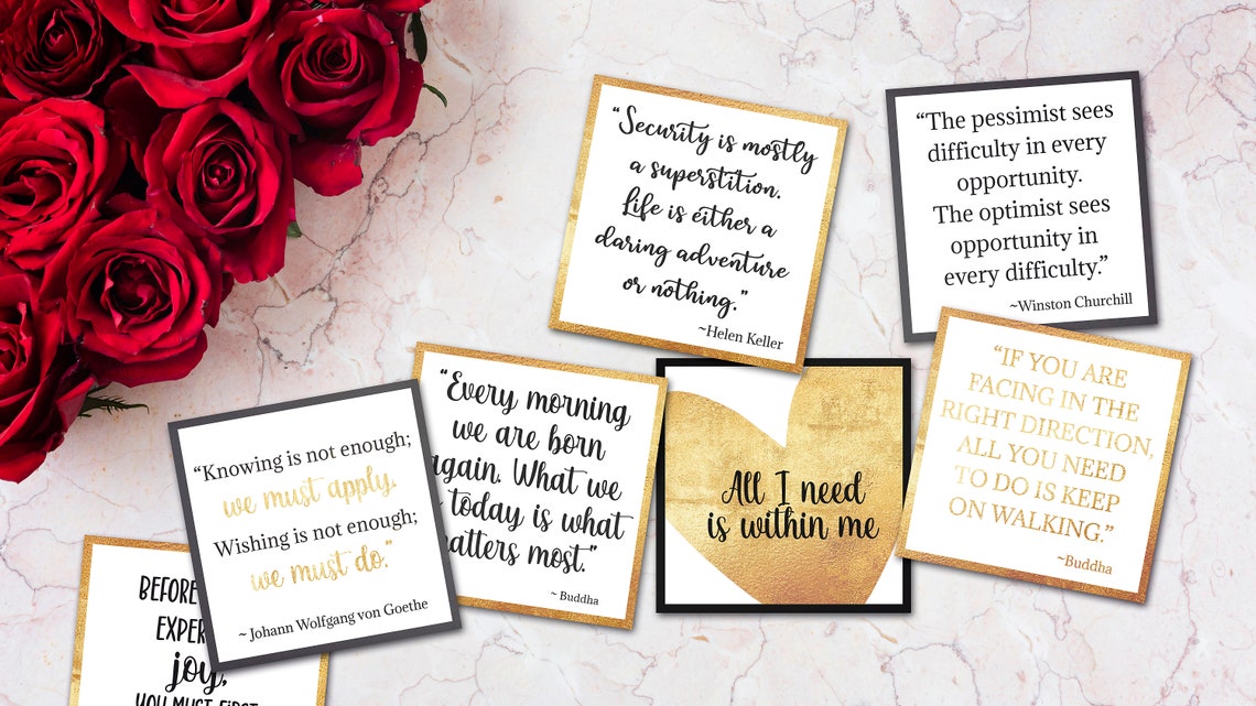 Vision Board Printables Planner Cards With Inspirational - Etsy