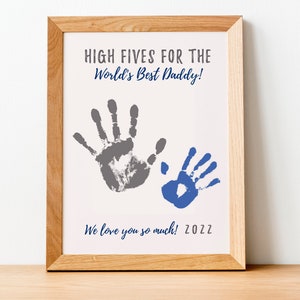 Handprint Gift for Daddy From Son and Daughter, 2023 Hand Print Art ...