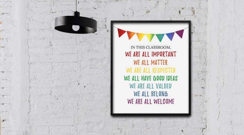 Inclusive Classroom Decor Student Welcome Sign Printable - Etsy