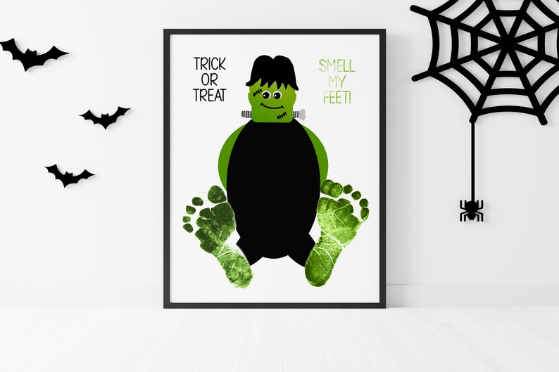 Frankenstein Footprint Art: DIY Kids Trick or Treat Smell My Feet ...