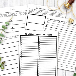 Printable Spelling Worksheets, Spelling Practice Kit, Homeschool ...