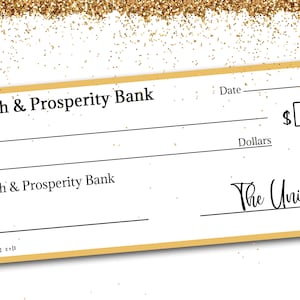 Printable Blank Dream Cheque, Vision Board Printable, Manifest ...